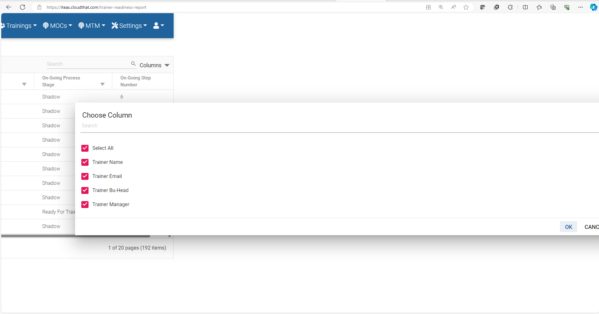 Bug #1662: Columns Selector Messing up the UI - iTEAs - CloudThat PEMS